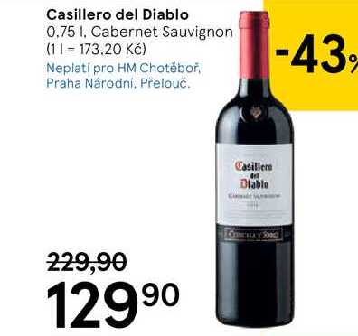 Akcie na Casillero del Diablo Cabernet Sauvignon, 0,75 l jenom za 129,9 ...